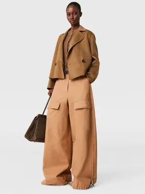 Stella McCartney Organic Cotton Wide-leg Cargo Trousers