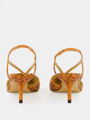 FRANCESCO RUSSO Mou Cut-out Watersnake Kitten Heels - Animal Print