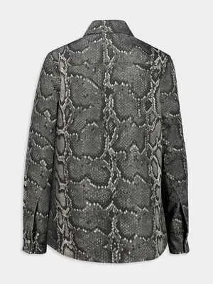 Gabriela Hearst Recycled Python-print Denim Shirt - Animal Print
