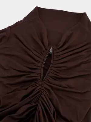 Dolce & Gabbana Ruched Zip Top