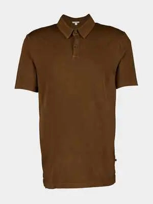 JAMES PERSE Classic Brown Polo Shirt Brown