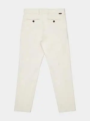 TOM FORD Ivory Brushed Cotton Drill Chino
