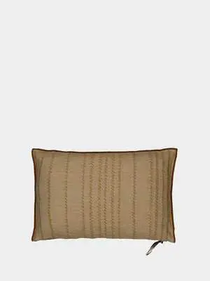 Maison De Vacances Embroidered Myre Cushion - Brown