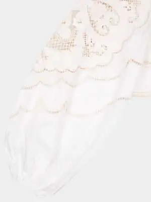Zimmermann Daylight Embroidered Linen Bodice - Cream