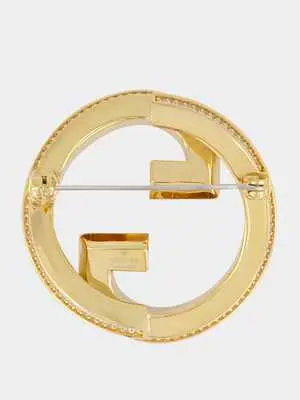 Gucci Blondie Crystal Brooch - Gold