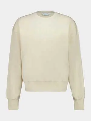 Alexander McQueen Flocked Logo Sweatshirt - Cream