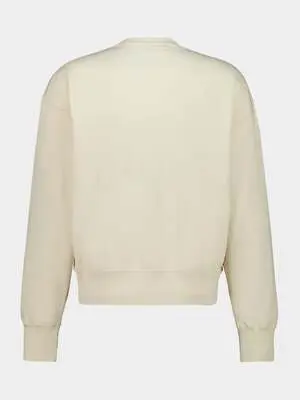Alexander McQueen Flocked Logo Sweatshirt - Cream