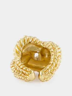 PAOLA SIGHINOLFI Knot Ring In 18k Plated Pewter