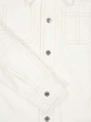 AMI Paris Cotton Worker Buttoned Jacket - Cream