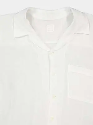 120% Lino Butter Short-sleeve Linen Shirt - Cream