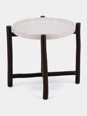 TINJA Dark Wood Side Table