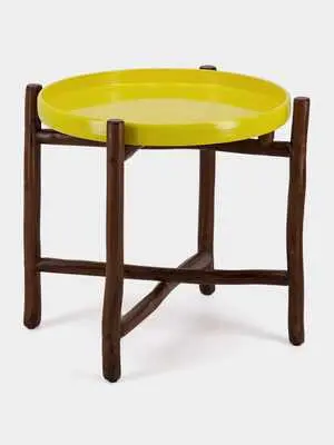 TINJA Wood Side Table - Brown