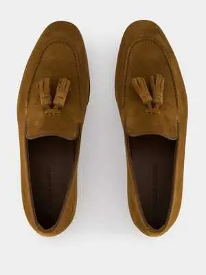 Manolo Blahnik Chester Suede Tassel Loafers