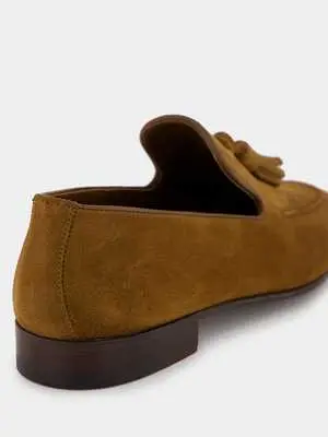 Manolo Blahnik Chester Suede Tassel Loafers