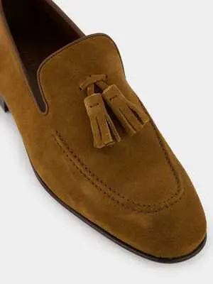 Manolo Blahnik Chester Suede Tassel Loafers