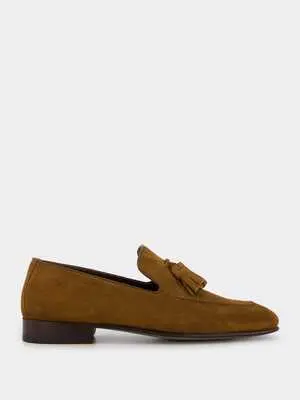 Manolo Blahnik Chester Suede Tassel Loafers