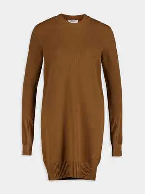 FERRAGAMO Cashmere Mini Dress - Brown