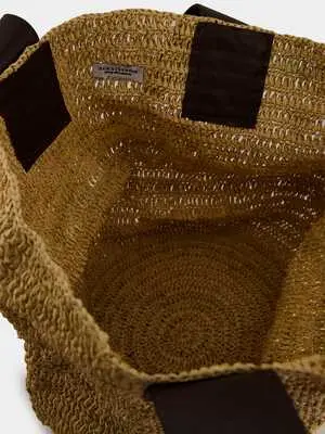 SENSI STUDIO El Viajero Straw And Leather Handbag