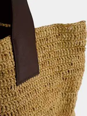 SENSI STUDIO El Viajero Straw And Leather Handbag