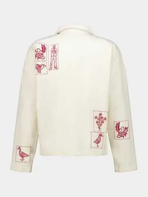 BAZISZT Off-white Hauz Shirt - Cream