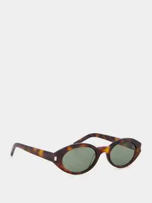 Saint Laurent Sl 567 Rounded Cat-eye Sunglasses - Brown