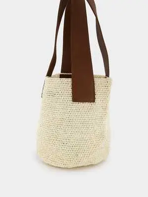 SENSI STUDIO El Viajero Mini Straw Bag - Brown