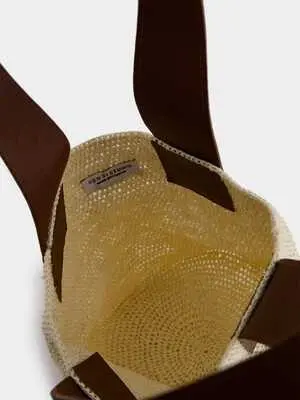 SENSI STUDIO El Viajero Mini Straw Bag - Brown