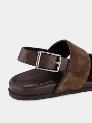 Manolo Blahnik Golby Suede Fussbett Sandals