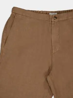 Boglioli Tailored Linen Trousers - Brown
