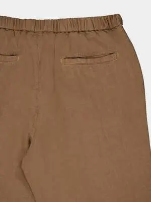 Boglioli Tailored Linen Trousers - Brown