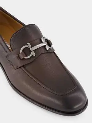 FERRAGAMO Testa Di Moro Loafer With Gancini Ornament