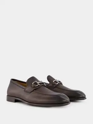 FERRAGAMO Testa Di Moro Loafer With Gancini Ornament