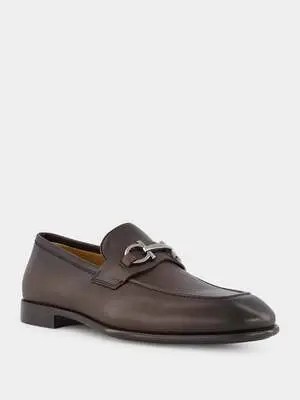 FERRAGAMO Testa Di Moro Loafer With Gancini Ornament