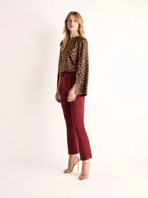 PAULA Acorus Junglito Print Silk Blouse