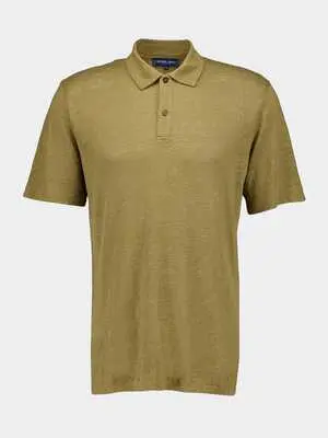 Frescobol Carioca Spinach Mello Linen Polo - Brown