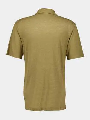 Frescobol Carioca Spinach Mello Linen Polo - Brown
