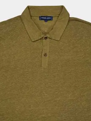 Frescobol Carioca Spinach Mello Linen Polo - Brown