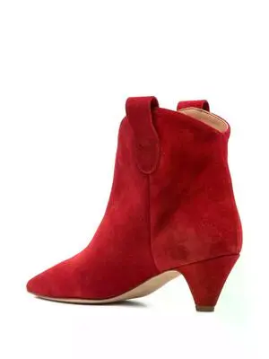 ANNA F. Pointed-toe Boots - Red