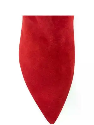 ANNA F. Pointed-toe Boots - Red