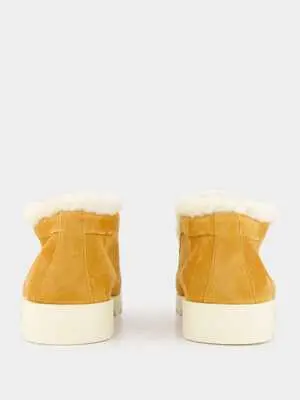 Santoni Shearling-lined Suede Boots