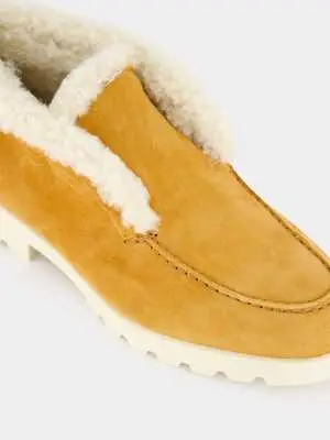 Santoni Shearling-lined Suede Boots