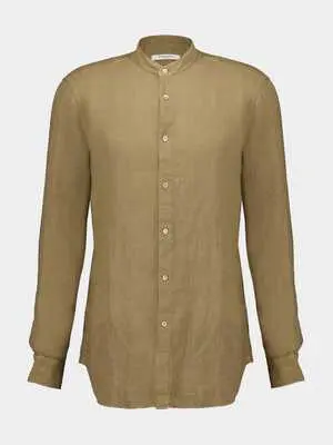 Boglioli Garment-dyed Linen Shirt - Brown