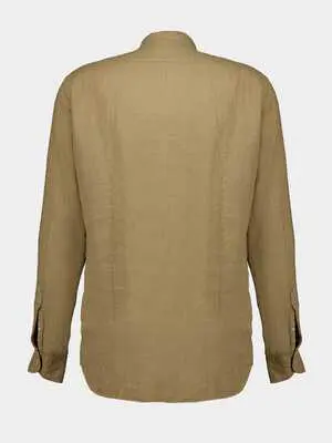 Boglioli Garment-dyed Linen Shirt - Brown