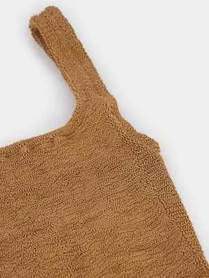 Hunza G Metallic Cocoa Square Neck Nile Swimsuit