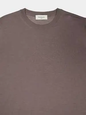 PIACENZA CASHMERE 1733 Virgin Wool Crew Neck Sweater - Brown