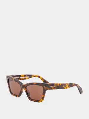 Off-White Tortoiseshell Cincinnati Sunglasses - Brown