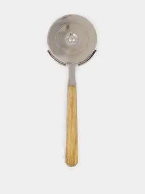 NEVA Pine Handle Pizza Cutter Wheel - Brown
