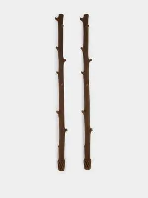 STICK CANDLES Honey Hickory Stick Candle Set - Brown