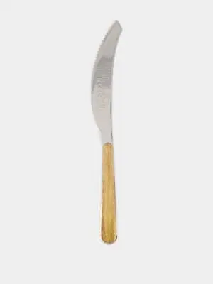 NEVA Pizza Knife With Pine Handle - Brown