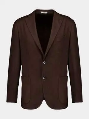 Boglioli Single-breasted Wool Jacket - Brown